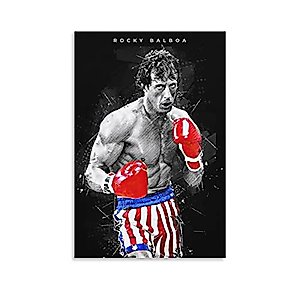 NIOKUN Rocky Balboa Motivational Posters for Boys Bedroom for Walls Canvas Wall Poster Inspirational Posters Unframe-style 16x24inch(40x60cm)