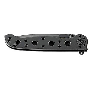 CRKT M16-01KS EDC Folding Pocket Knife: Everyday Carry, Black Blade, Frame Lock, Stainless Steel Handle, Reversible Pocket Clip