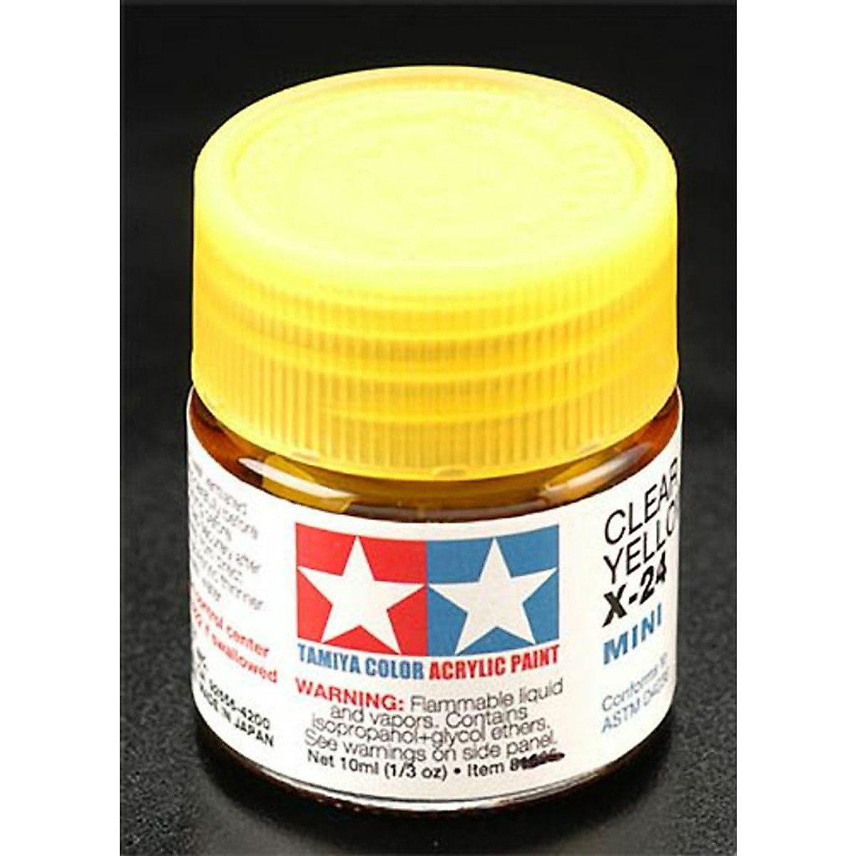 TAMIYA X24 81524 Acrylic Mini X24 Clear Yellow 1/3 oz 10ml