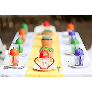 Lollaland Weighted Straw Sippy Cup for Baby:MADE IN USA - Transition Kids, Infant & Toddler Sippy Cup (6 months - 9 months) | Shark Tank Products | Lollacup (Chic Black) w/ Straw Replacement Pack