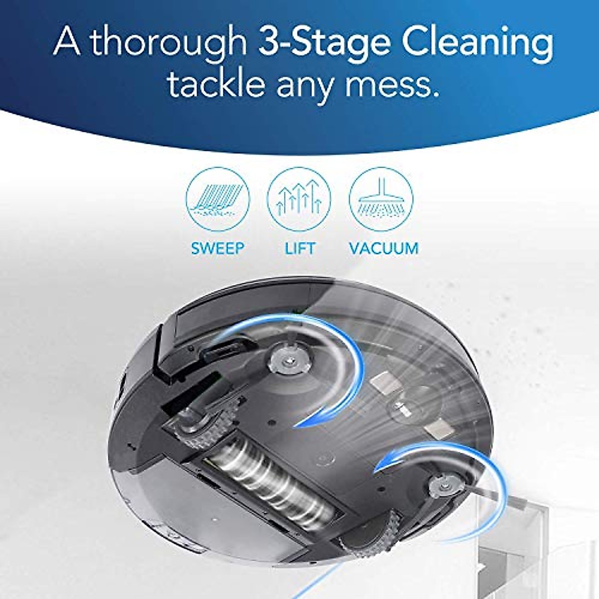 ECOVACS DEEBOT 500 Robotic Vacuum Cleaner with Max Power Suction, Up to 110 min Runtime, Hard Floors & Carpets, App Controls, Self-Charging, Quiet (Renewed)