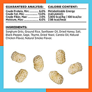 BIXBI Ruff Puffs Flavored Dog Training Treats, Rotisserie Chicken, 4 oz