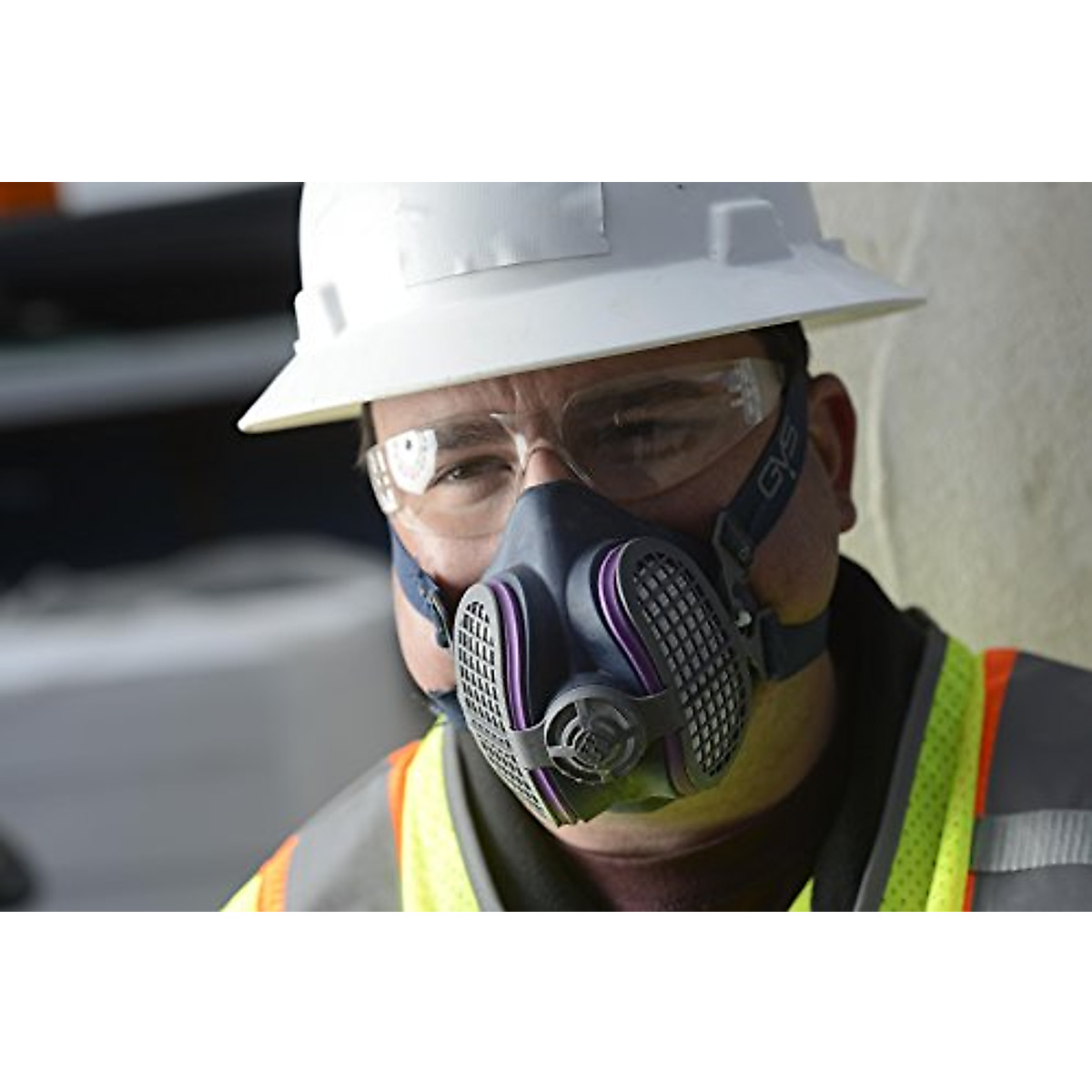 GVS Elipse P100 Dust Half Mask Respirator with replaceable and reusable filters included, Blue