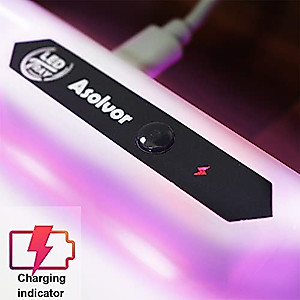 LED Rolling Tray Fast Charging Party Serving Tray Rechargeable Auto Party Mode Glow Light Up Tray for Music Theme Birthday Party (Azure)