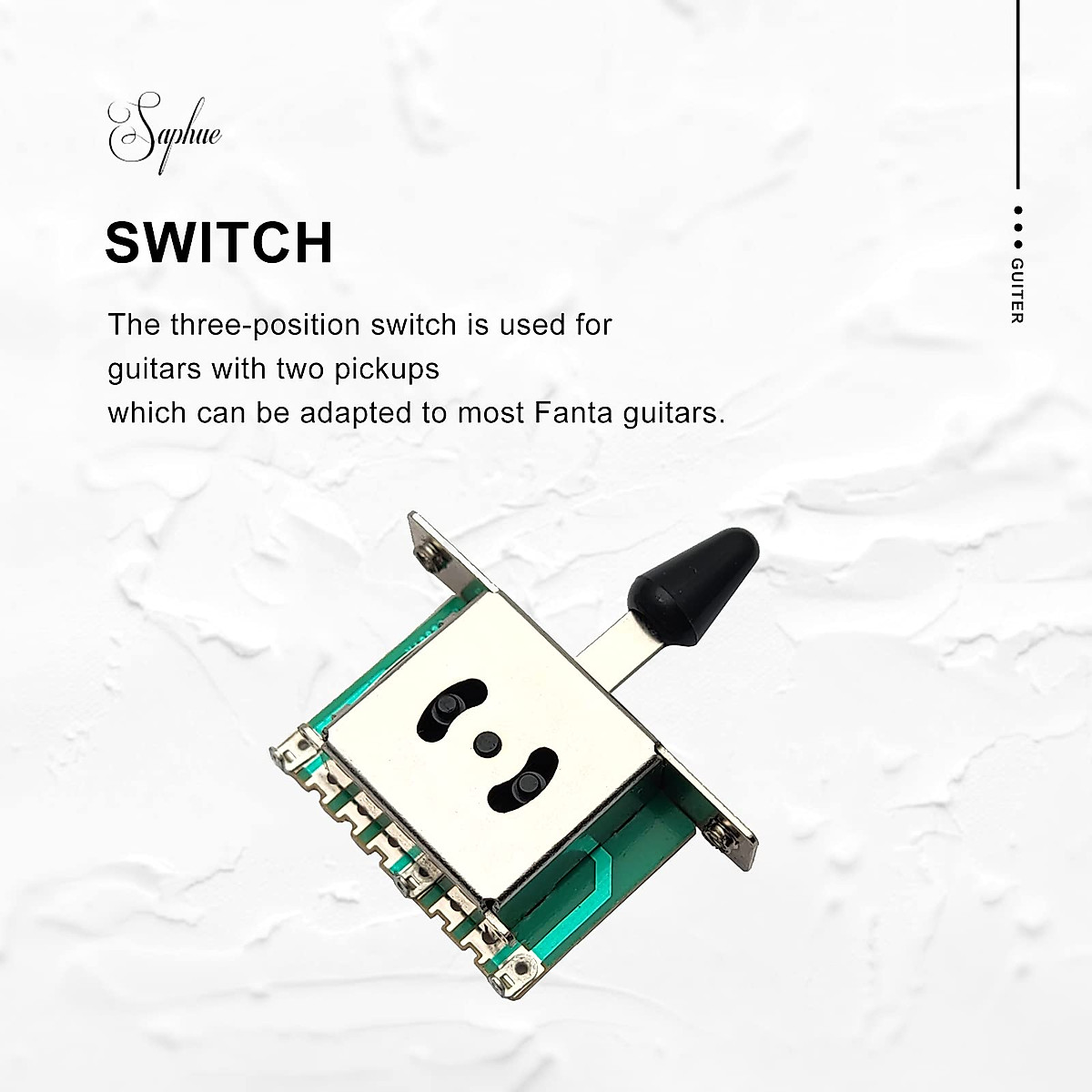 SAPHUE Electric Guitar Wiring Harness Prewired Kit A500k B500K 18mm Shaft Big Pots 3 Way Switch Volume Tone Control Wiring Harness