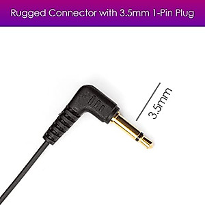 Remtise 3.5mm Receiver/Listen Only Headset Single Wire Earhook Earpiece for Two-Way Radios/Walkie Talkie Speaker Mics (Black)