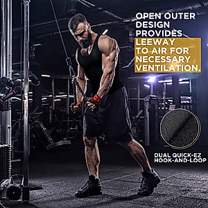 RDX Weight Lifting Gloves Grips Fitness Gym Workout, Long Wrist Support, Ventilated Open Back Anti-Slip Gripper, Strength Training Deadlift HIIT Exercise, Women Men Cycling Climbing Gymnastics Rowing