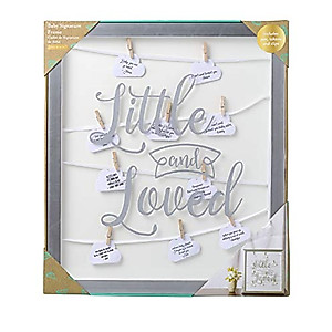 Kate & Milo Little And Loved Signature Frame, Unique Baby Shower Guestbook, Advice And Well Wishes Frame, Modern Nursery Decor