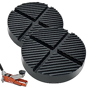TONDA Floor Jack Rubber Pad, Universal Jack Pad Adapter, Pinch Weld Side Frame Rail Protector, 2 Packs