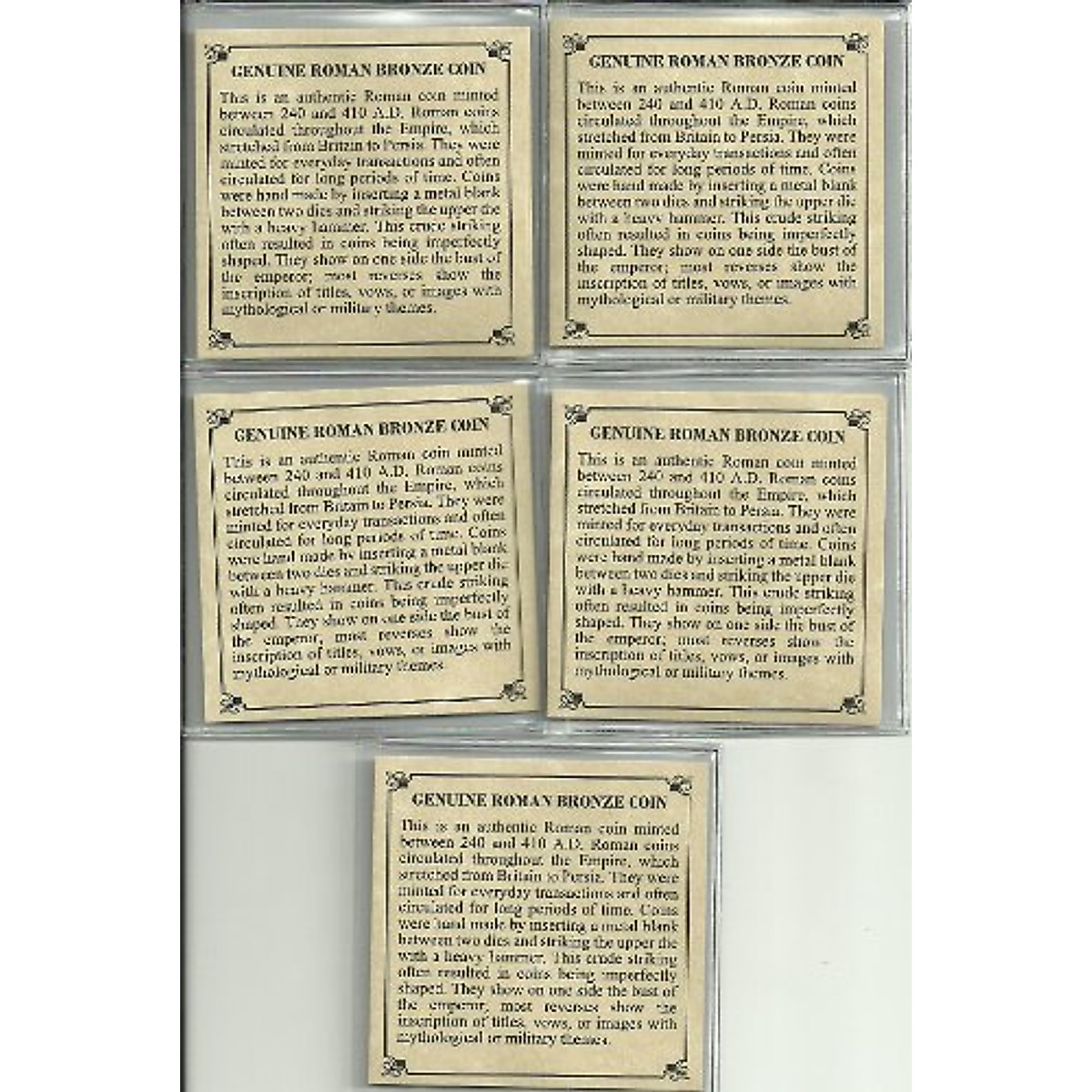 ONE - AUTHENTIC ANCIENT ROMAN Bronze COIN. 1700 Years Old. VARIOUS QUALITY