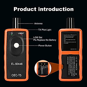 TPMS Relearn Tool for GM Auto Tire Pressure Monitor System Sensor Activation TPMS Reset Tool OEC-T5 EL-50448 for GM/Cadillac/Buick/Chevy Series Vehicles 2023 Edition