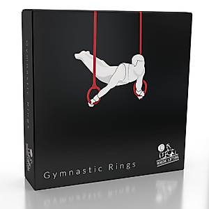 Gymnastic Rings and Straps - Heavy Duty for Gymnastics, Crossfit, & Fitness Training - Best Olympic Home Gym Set