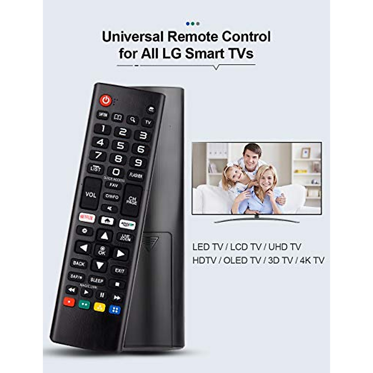 Universal Remote Control for All LG Smart TV LCD LED OLED UHD HDTV Plasma Magic 3D 4K Webos TVs AKB75095307 AKB75375604 AKB75675304 AKB74915305 AKB76037601 AKB75675313 AKB75855501
