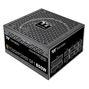 Thermaltake Toughpower GF1 850W 80+ Gold SLI/ CrossFire Ready Ultra Quiet 140mm Hydraulic Bearing Smart Zero Fan Full Modular Power Supply 10 Year Warranty PS-TPD-0850FNFAGU-1