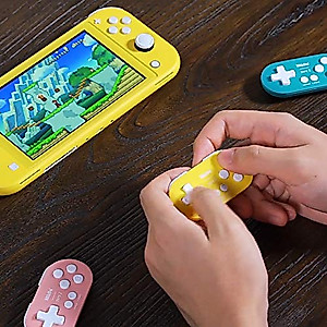 8Bitdo Zero 2 Mini Bluetooth Gamepad for Switch Windows Android MacOS Steam Raspberry Pi (Yellow)