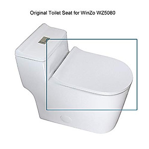 Elongated U Shape Toilet Seat For WinZo WZ5080, Soft Close Quick Release Desgin, PP Plastic White