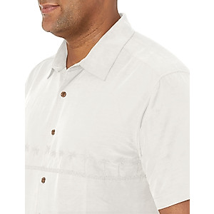 Quiksilver mens Tahiti Palms 4 Button Down Shirt, White, XX-Large US