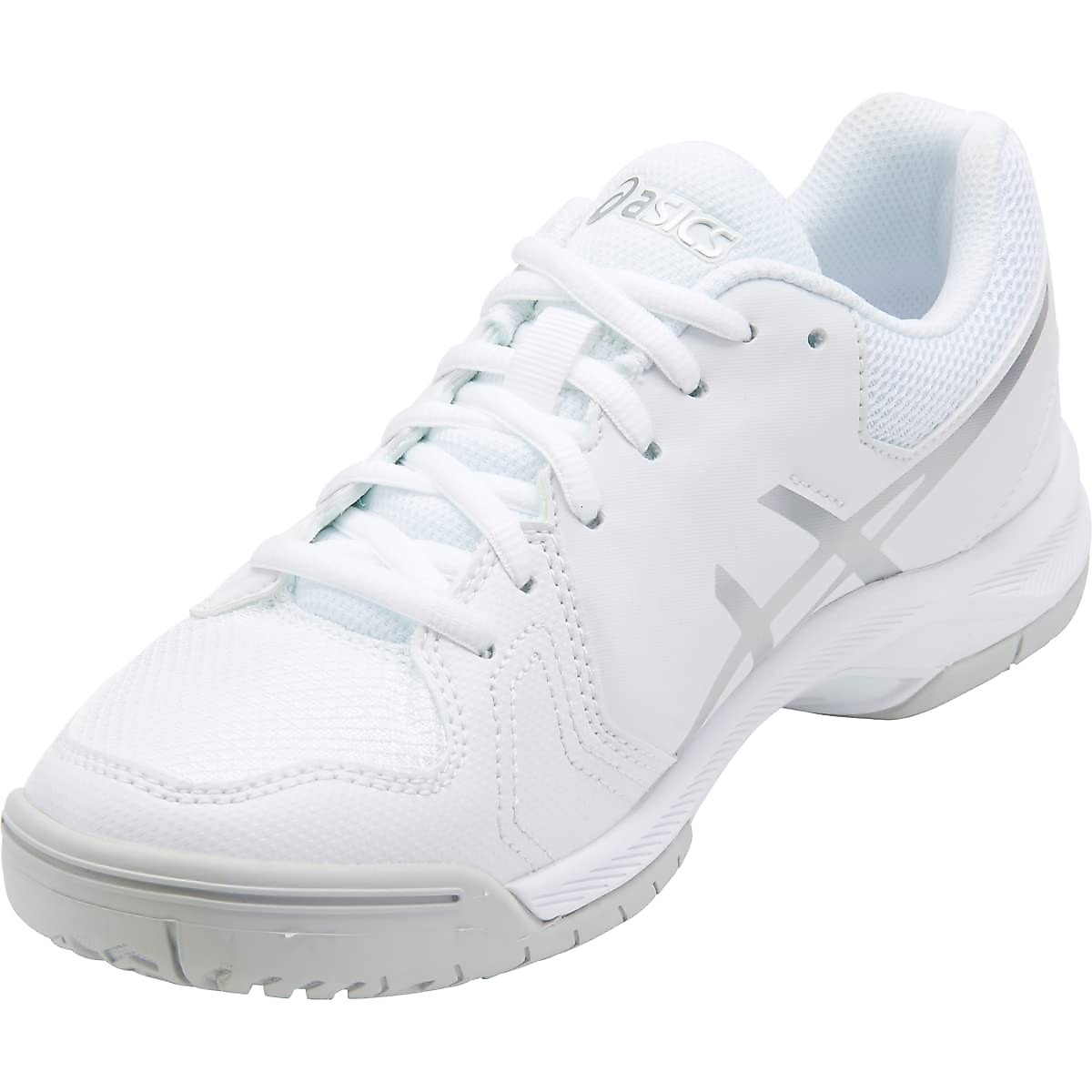 ASICS Women's Gel-dedicate 5 Tennis Shoe, White/Silver, 11 M US