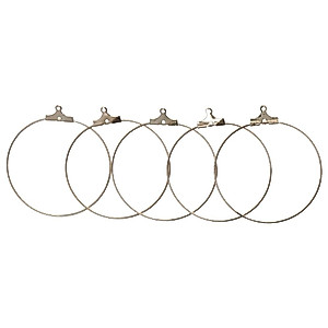 Uniquer 100Pcs Earring Hoops for Jewelry Making,2 Colors Round Beading Hoops,40mm Beading Hoop Earring Findings for Earrings DIY