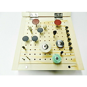 JTS Bur Holder Organizer Box Holds 100 Jewelry Burs Storage 3/32" Jewelers Bench Organizer Deluxe Box with Dual Magnetic Self Lock Lid Cover