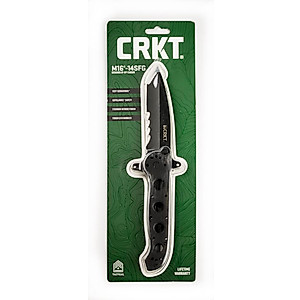 CRKT M16-14DSFG and M16-14SFG Special Forces Folding Pocket Knives Bundle | Automated Liner Safety | Veff Serrated and Plain Edge Blades | G10 Handles