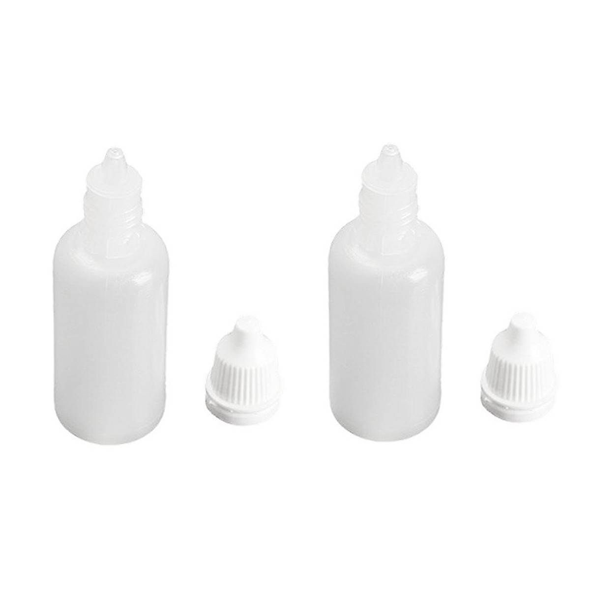 10Pcs 50ml Empty Refillable Portable Plastic Squeezable Dropper Bottle Cosmetic Makeup Packaging Essential Oil Containers with Screw Lid and Plug (50 ml)