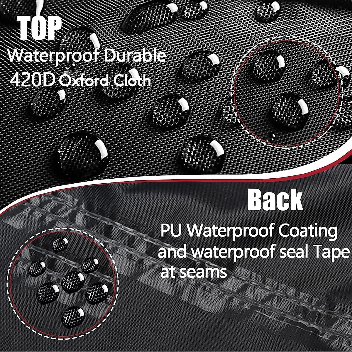 2 Seater Outdoor Bench Covers Waterproof,53W x 26D x 35H Inch,Fit for 2-Person Seating Metal & Cast Iron & Hardwood Patio Garden Loveseat Chair,All Weather and Tearproof Polyester Fabric