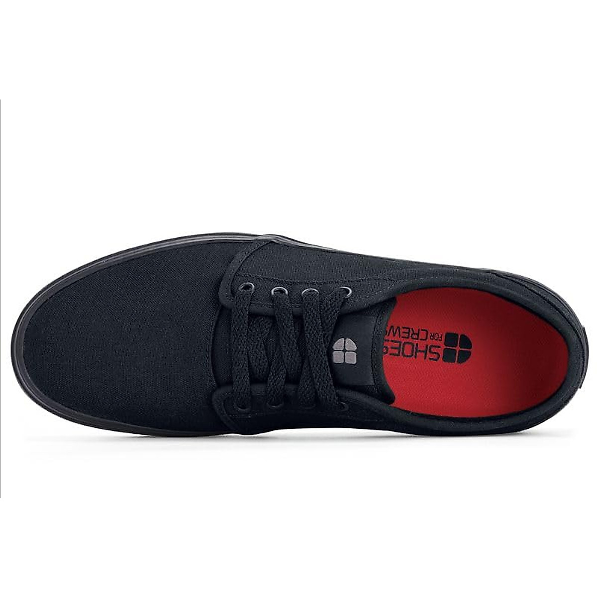 Shoes for Crews Merlin, Men's, Women's, Unisex Slip Resistant Canvas Work Shoes, Water Resistant, Black, Men's 6 / Women's 7.5