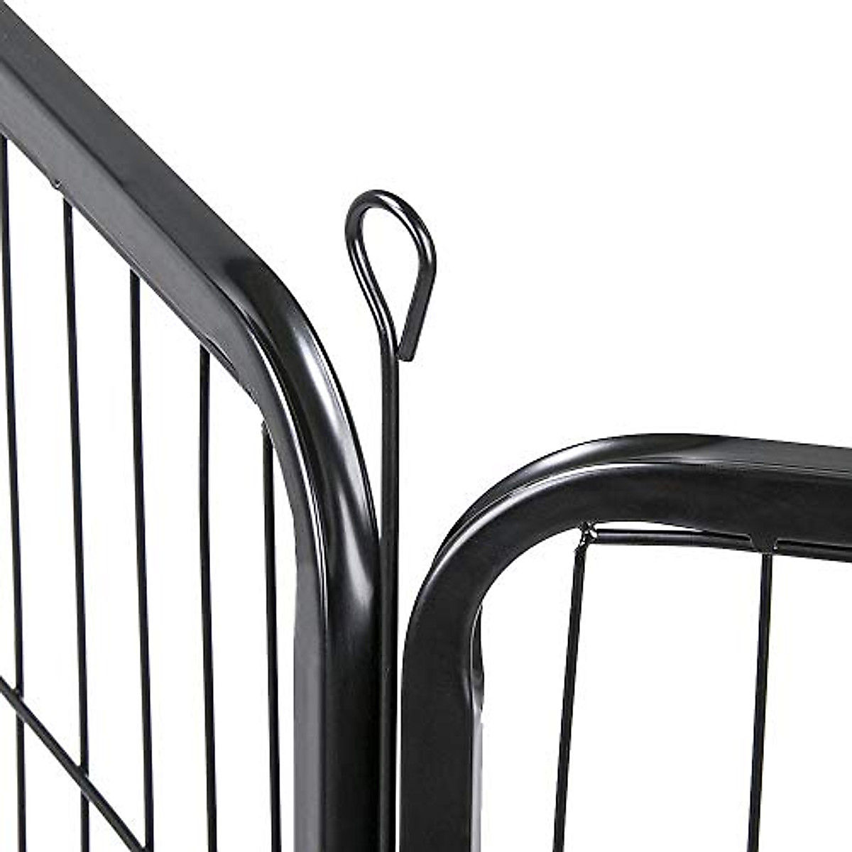 Yaheetech Foldable Pet Pen Playpen Play Yard - 32 inch 18 Panel Portable Small Animal Playpen Metal Exercise Barrier Fence w/Door Outdoor Indoor Black