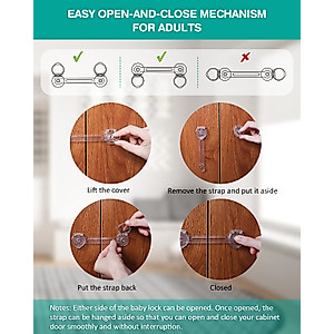 Cabinet Locks for Babies, Baby Proofing Safety Locks, 10 Pack DUOSI No Screws No Magnets Fridge Refrigerators Locks Baby Proofing Child Safety Cabinet Locks for Kitchen Cabinets and Drawers