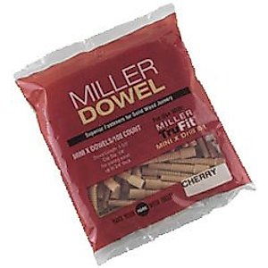 Miller Dowels 2X Dowel Pins 3 1/2" Long 1/2" Diameter Cap Walnut (Bag 40)