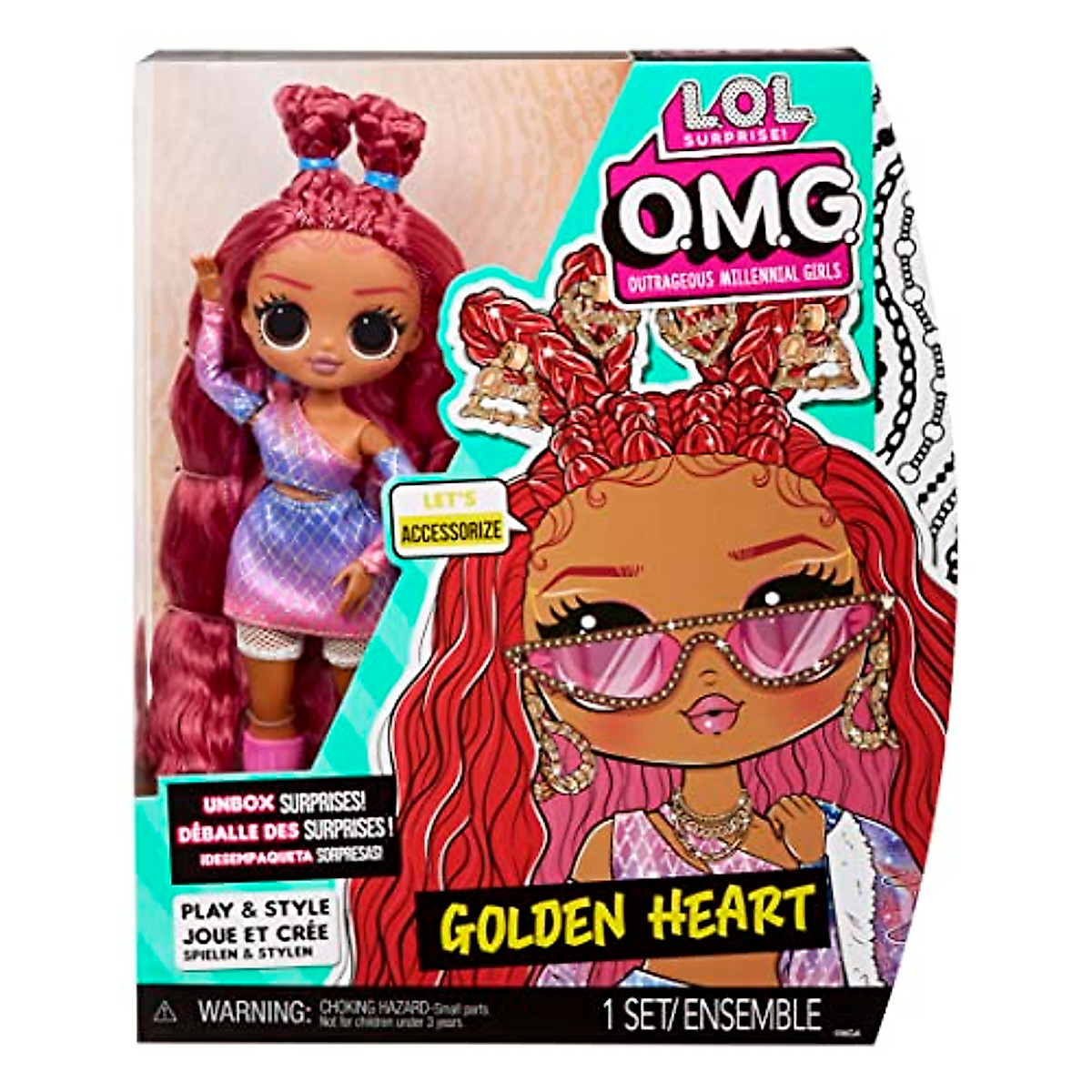 L.O.L. Surprise! O.M.G. Golden Heart Fashion Doll with Multiple Surprises and Fabulous Accessories – Great Gift for Kids Ages 4+