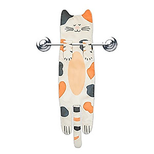 Dancenser Cute Cat Hand Towel, Cat Gifts for Cat Lovers, Cat Decor for Home, Funny Kitchen Bathroom Towels, Cute Cat Decorative Hanging Washclothes Face Towels, 20.9x5.1in