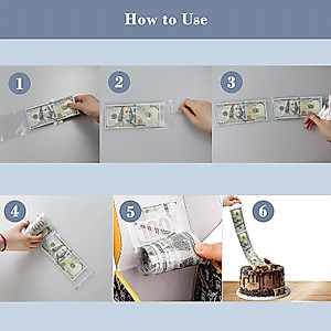 Miraclekoo 100Pcs Cake Money Box Transparent Bags 3.1X6.7in Clear Self Sealing Cellophane Bags Resealable Cello Poly Bags Money Sleeves for Birthday Wedding Party Decoration