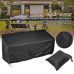 2/3/4 Seater Outdoor Bench Cover, Polyester Fabric Waterproof Anti-UV Dustproof Garden Patio Bench Seat Cover Furniture Protector with Drawstring Cord and Storage Bag