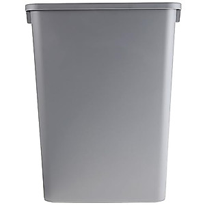 LOVMOR 35QT Kitchen Trash Can - Lightweight and Sturdy Slim Trash Can, Wastebaskets for Kitchen, Bathroom, Office, Workspace, Easy to Clean, 2 Pack, Gray