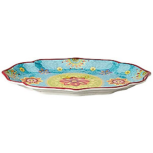 Certified International Tunisian Sunset Oval Platter, 16" x 12", Multicolor, Large