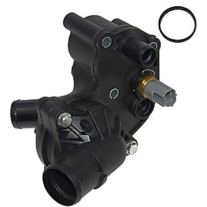 2L2Z8592AA Coolant Thermostat Housing Assembly for Ford Explorer Sport Trac Mercury Mountaineer 4.0L 2002-2010 Part# 2L2Z8592BA with Gasket and Sensor