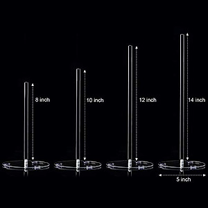 Wedding Christmas Birthday Party Acrylic Donut Stands Clear Bagels 5 Inch Round Stand Holder Doughnut Dessert Stand Table