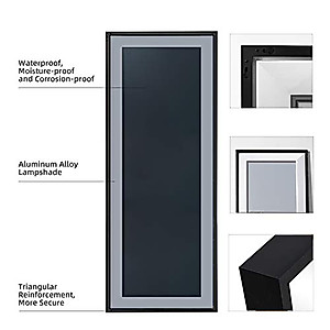 LAIYA 65”x 21” Full Length Wall Mirror with 3 Colors LED Light, Stand Up Body Mirror and Wall Full Body Mirror, Tall Full Size Mirror for Bedroom Cloakroom Gyms, Giant Floor Dressing Mirror