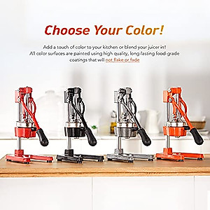 CO-Z Hand Press Juicer Machine, Manual Citrus Juicer for Lemon, Lime, Orange Juice - Professional Squeezer and Crusher, Easy to Clean, Black