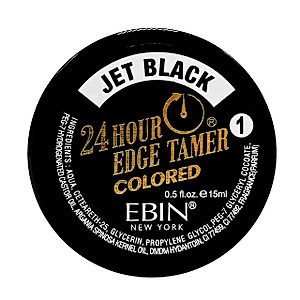 EBIN NEW YORK 24 Hour Colored Edge Tamer 3pack – 0.5 Oz, Jet Black, No Flaking, No Residue, Covers Gray & Roots