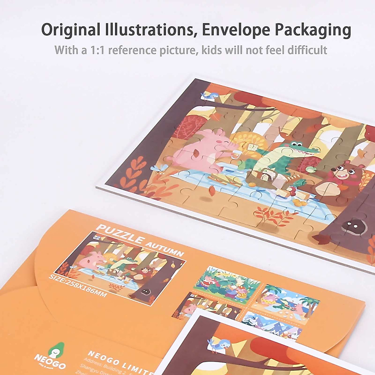 SOPHRAY Happy Party 35 Piece Toddler Jigsaw Puzzles, Preschool Educational Puzzles Travel Toys for Ages 2-4 3-5 Boys Girls, Early Learning Montessori Toy Kids 3 4 5, Size 10.2"x7.4"