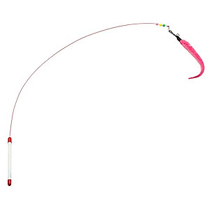 Fashion's Talk Feather Wire Wands Kitten Toys Worm Teaser Wand Cat Toy with Replacement Pack