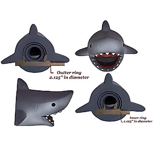 Children’s Faucet Extender Bath Spout Cover for Baby: Sink Extension Hand Washing - Kids Toddler Bathroom Bathtub Fun & Safety - Child Kitchen Accessories (Grey Shark)