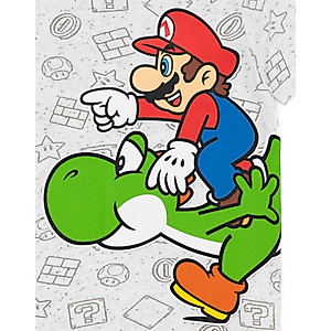 Super Mario Nintendo and Yoshi Boy's Kids Grey Character T-Shirt Top 9-10 Years