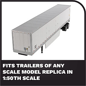 53' Dry Cargo Van Trailer White Transport Series 1/50 Diecast Model by Diecast Masters 91021