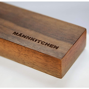 MANNKITCHEN Magnetic Knife Strip, 18 inch Extra Powerful Knife Holder for Big and Heavy Knives, Black Walnut Wood, Wall Mount