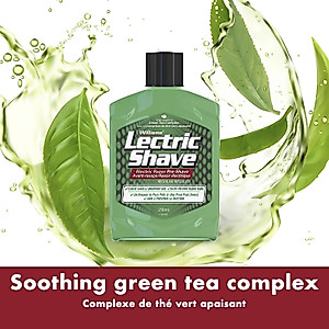 Williams Lectric Shave – Electric Razor Pre-Shave with Soothing Green Tea Complex, 7 fl oz (207 mL)