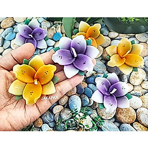 JAKAPAN Lily Petals Shape Flower Floating Candles Home Décor Wedding Receptions Baby Showers Birthday Party Supplies and Wedding Favor (Lily)